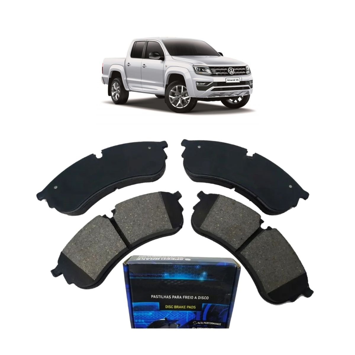 PASTILHA FREIO TRASEIRO VW AMAROK V6 HIGHLINE 3.0 2018/...
