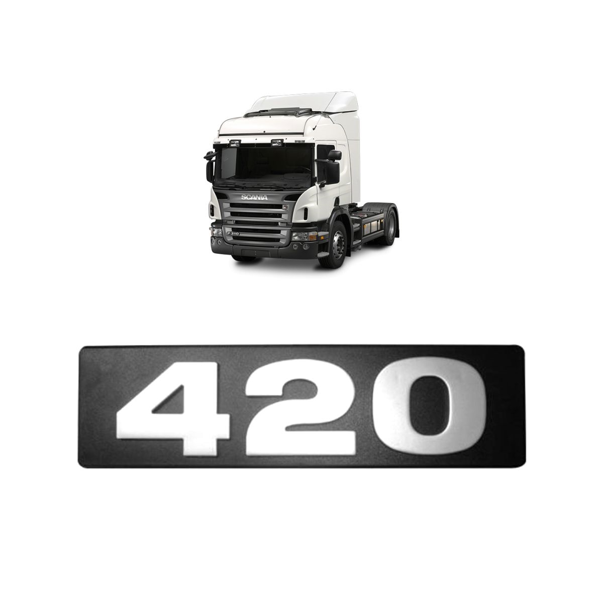 EMBLEMA SCANIA 420 POTÊNCIA SERIE 4