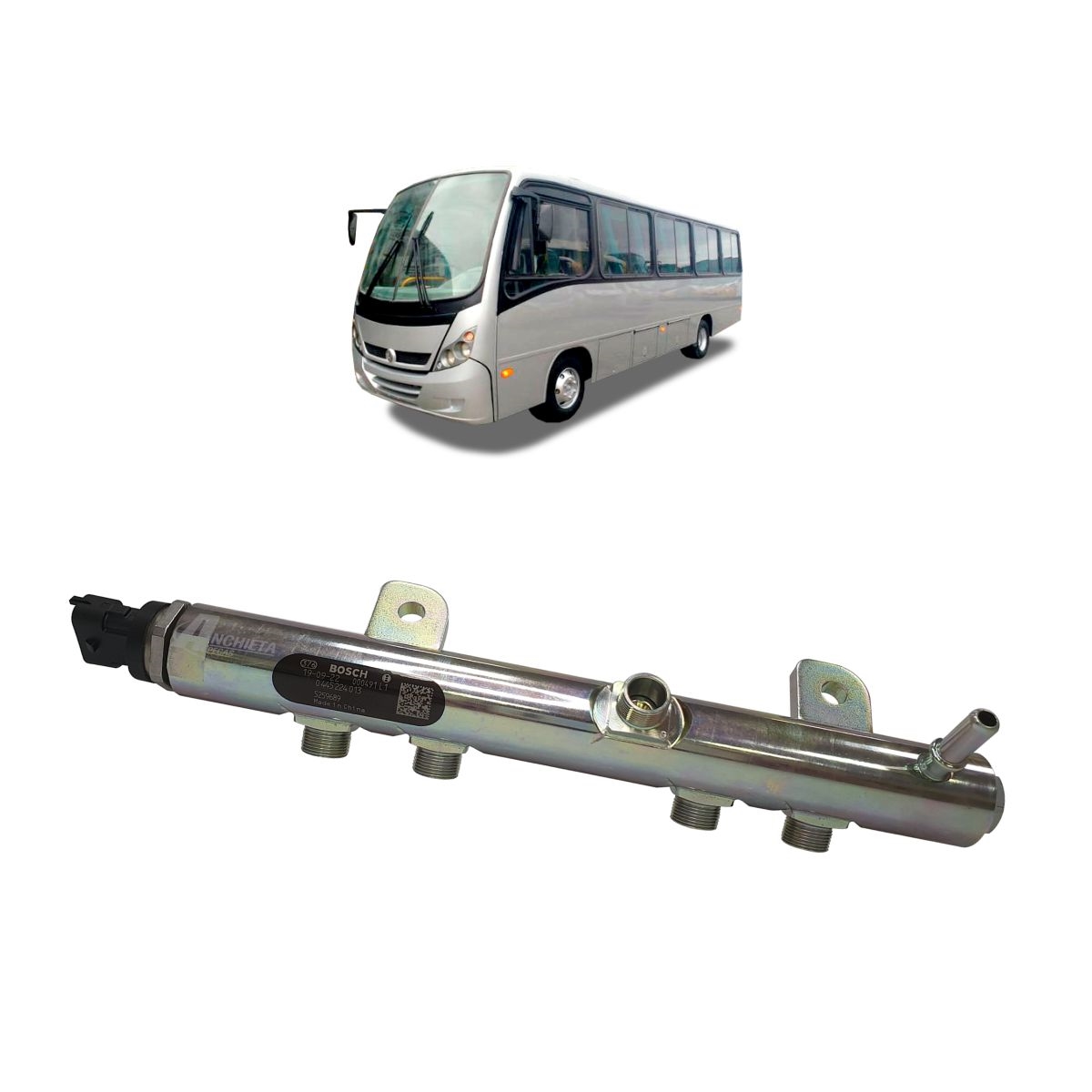 TUBO DISTRIBUIDOR DE COMBUSTIVEL VW MICRO-ÔNIBUS 9-160OD